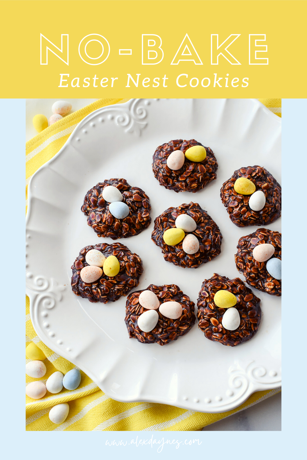 No-Bake Easter Nest Cookies - Alex Daynes