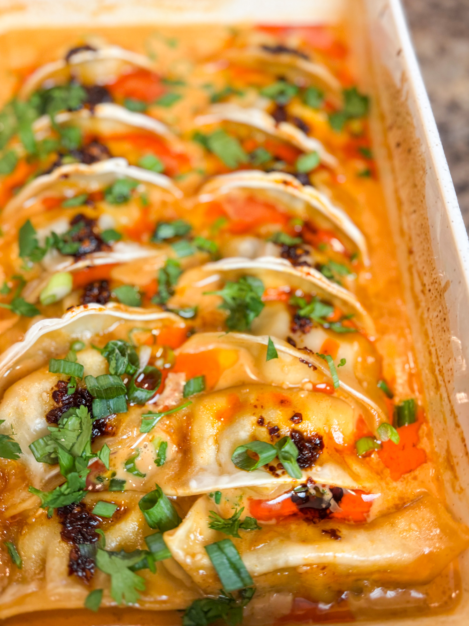 One-Pan Dumpling Bake - Alex Daynes